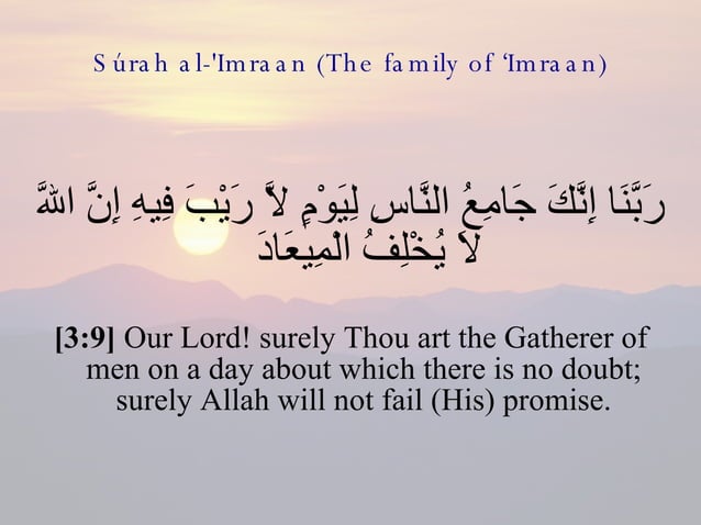 3 Surah Al Imraan (The Family Of Imraan) | PPT | Islam | Religion ...