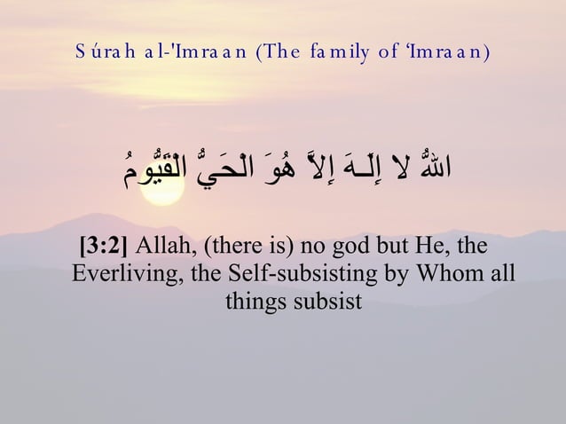 3 Surah Al Imraan (The Family Of Imraan) | PPT | Islam | Religion ...