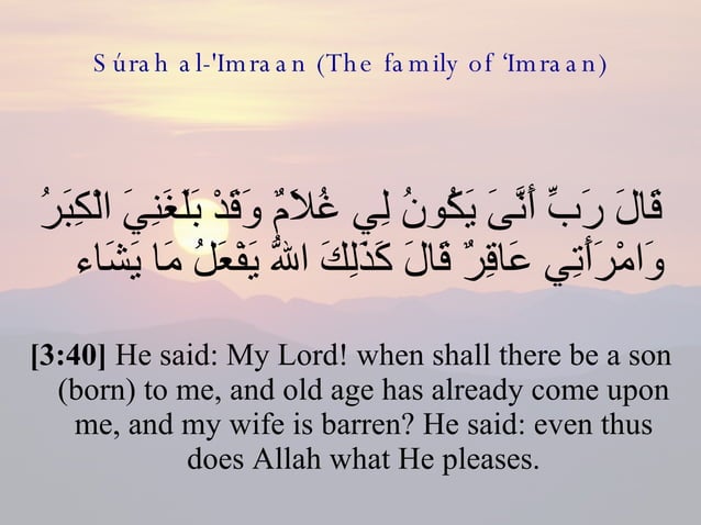 3 Surah Al Imraan (The Family Of Imraan) | PPT | Islam | Religion ...