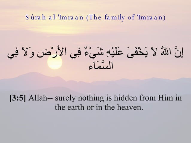 3 Surah Al Imraan (The Family Of Imraan) | PPT | Islam | Religion ...