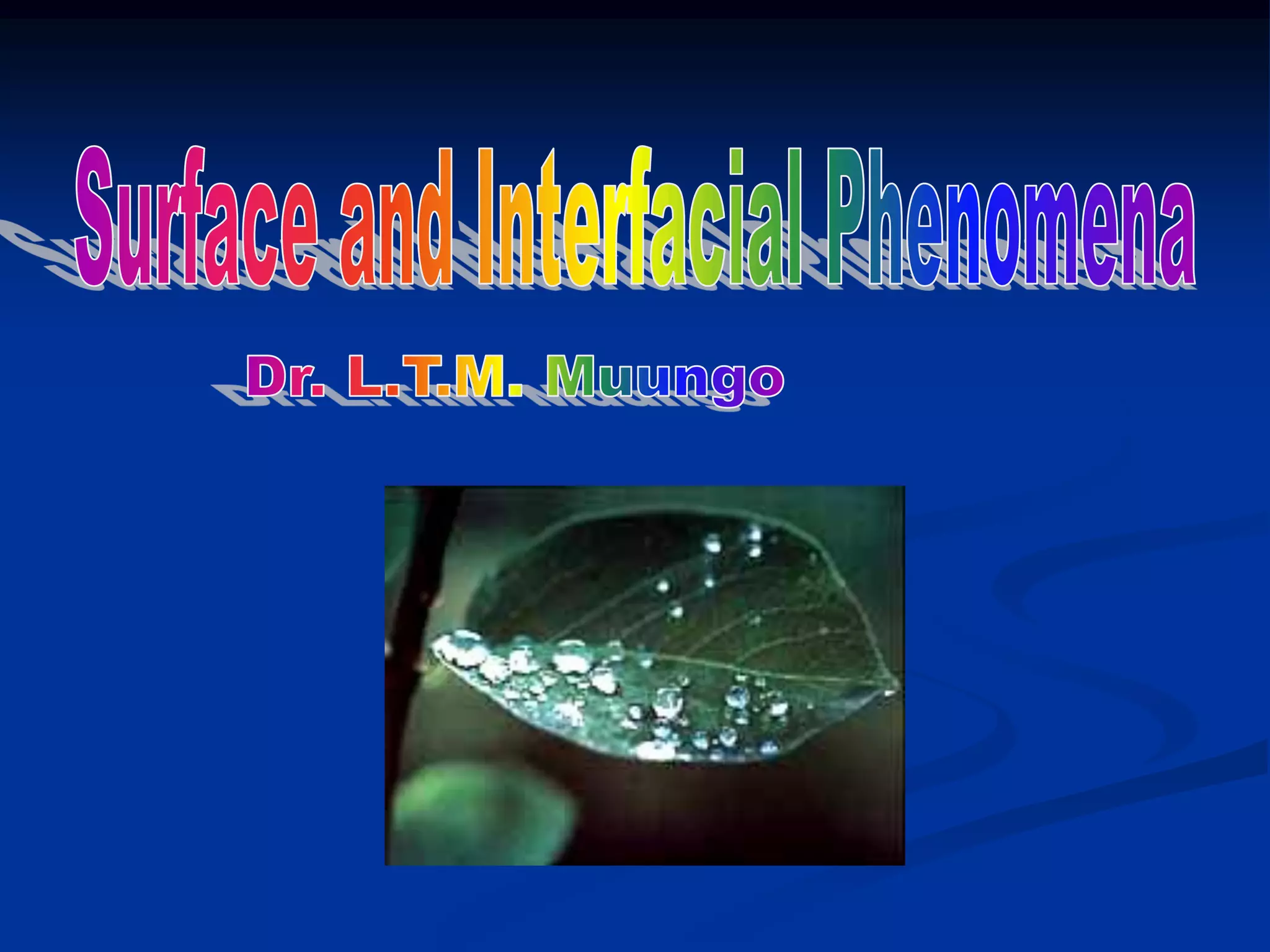 Surface and Interfacial Phenomena | PDF