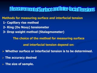 Surface and Interfacial Phenomena | PDF | Chemistry | Science