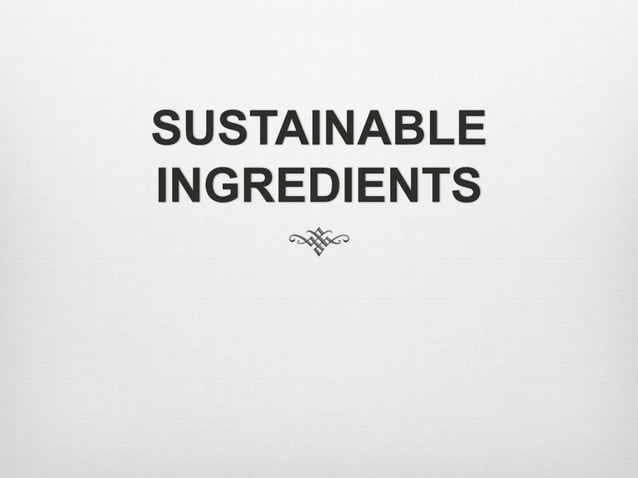 Chef Robby Goco - Sustainable Ingredients and Menu Innovation | PPT ...