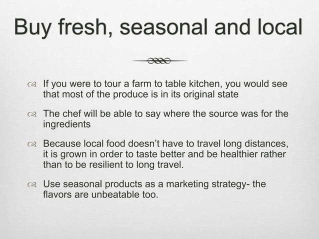 Chef Robby Goco - Sustainable Ingredients and Menu Innovation | PPT ...