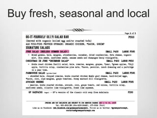 Chef Robby Goco - Sustainable Ingredients and Menu Innovation | PPT