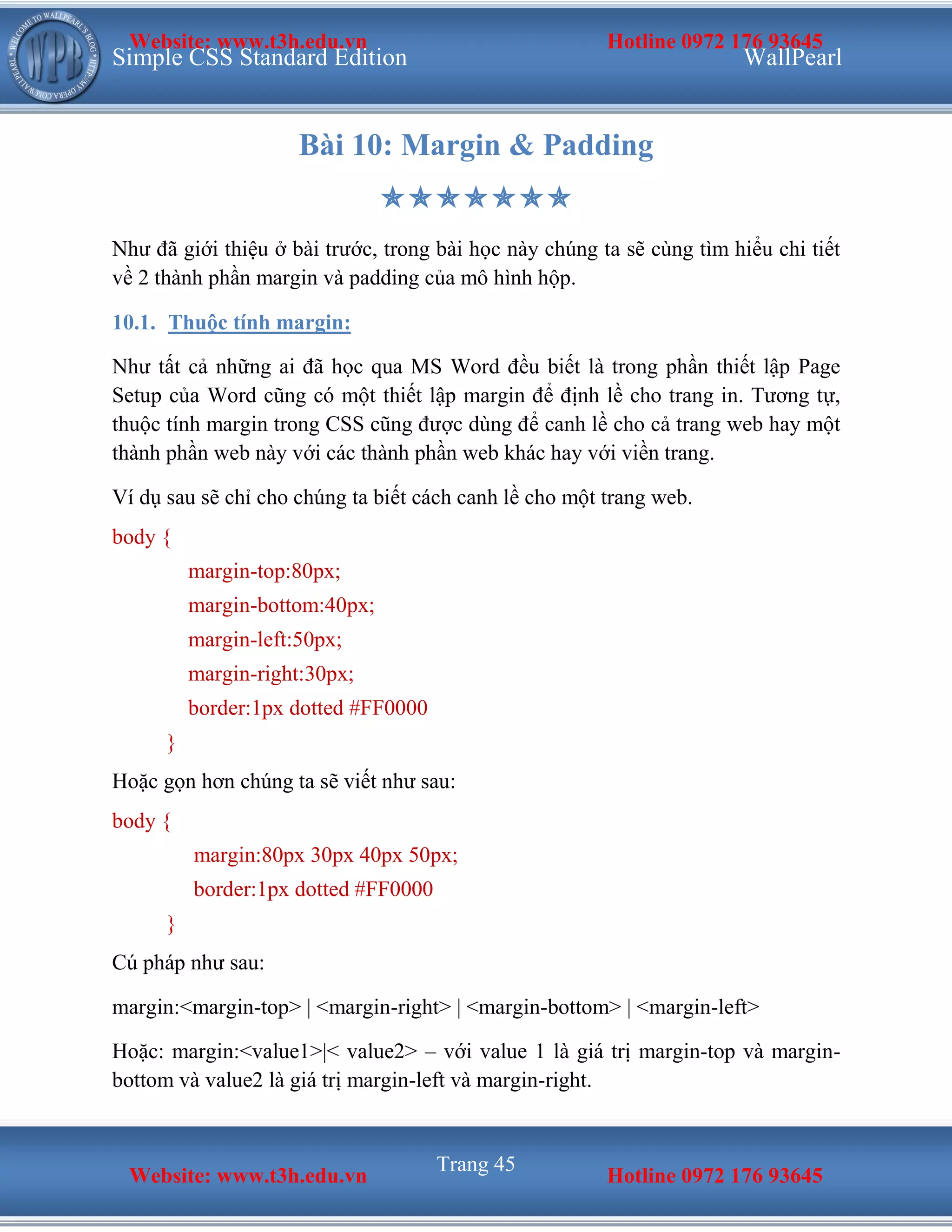 Tài liệu CSS tiếng việt cơ bản | PDF