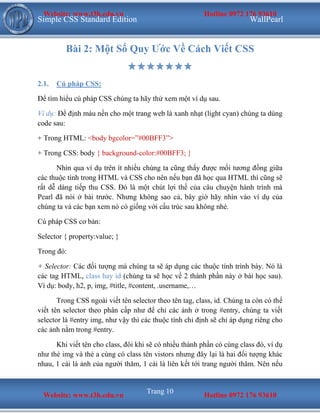 Tài liệu CSS tiếng việt cơ bản | PDF