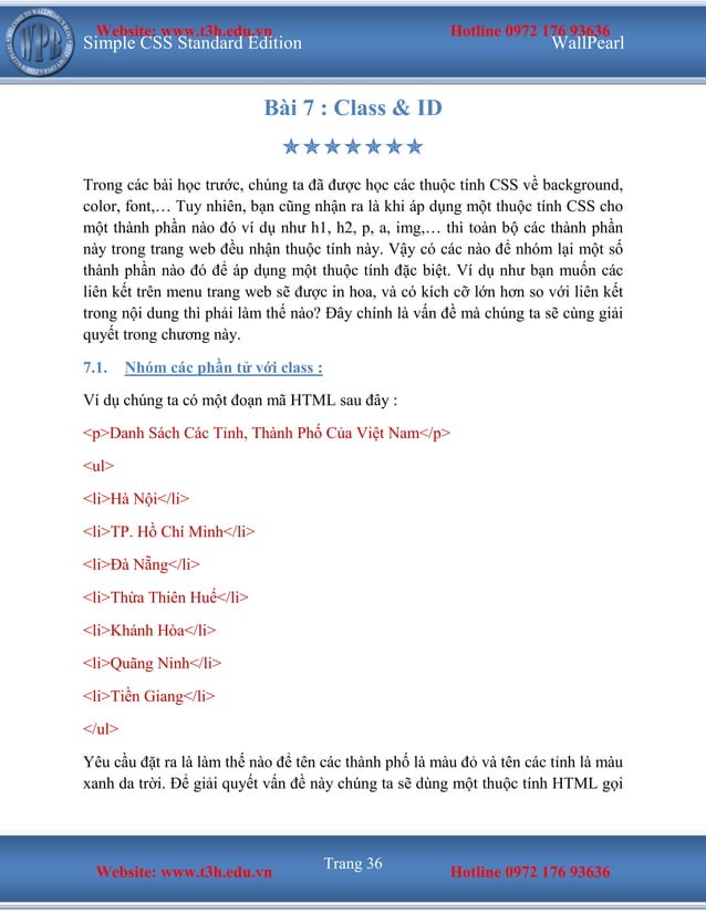 Tài liệu CSS tiếng việt cơ bản | PDF