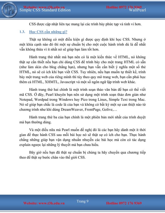 Tài liệu CSS tiếng việt cơ bản | PDF