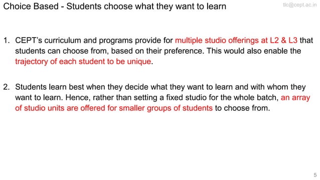 Teaching Framework for Studio units | PPT