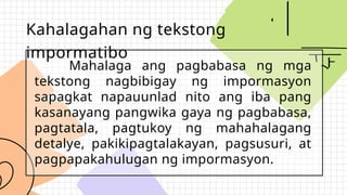 3-TEKSTONG IMPORMATIBO (Para Sa Iyong Kaalaman).pptx