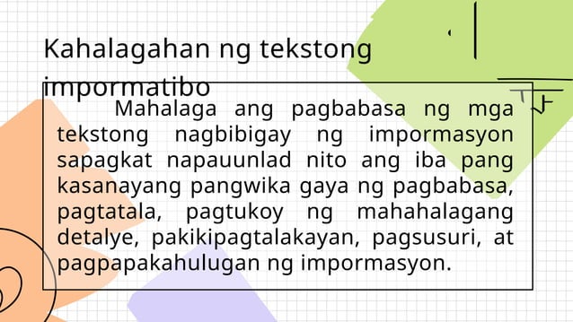 3-TEKSTONG IMPORMATIBO (Para Sa Iyong Kaalaman).pptx