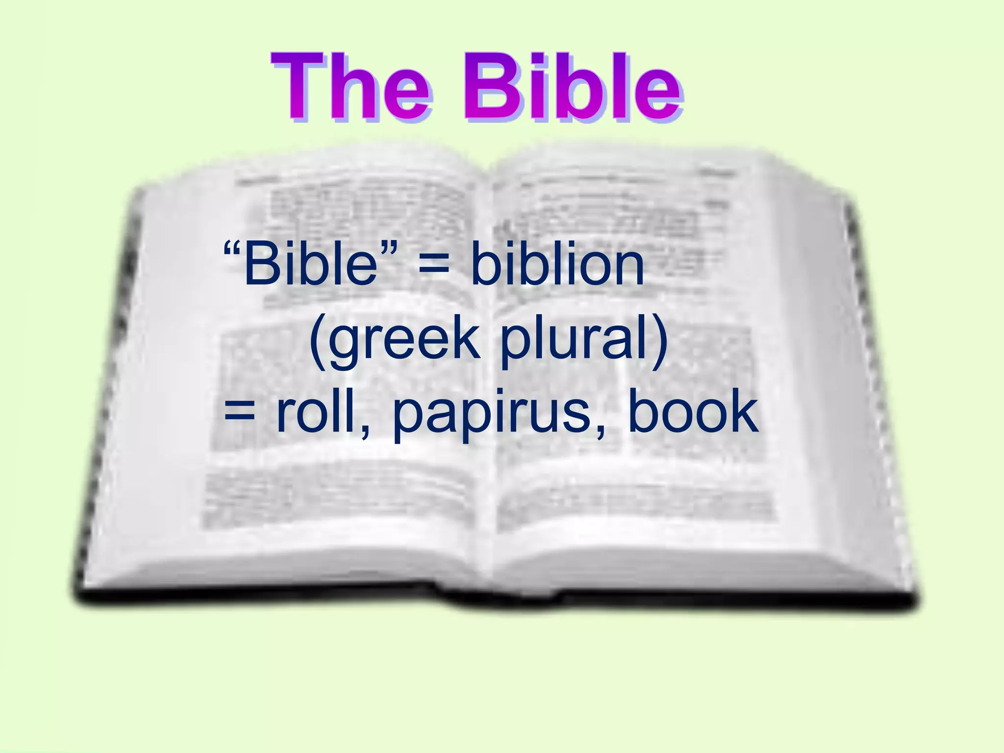 The Bible | PPT