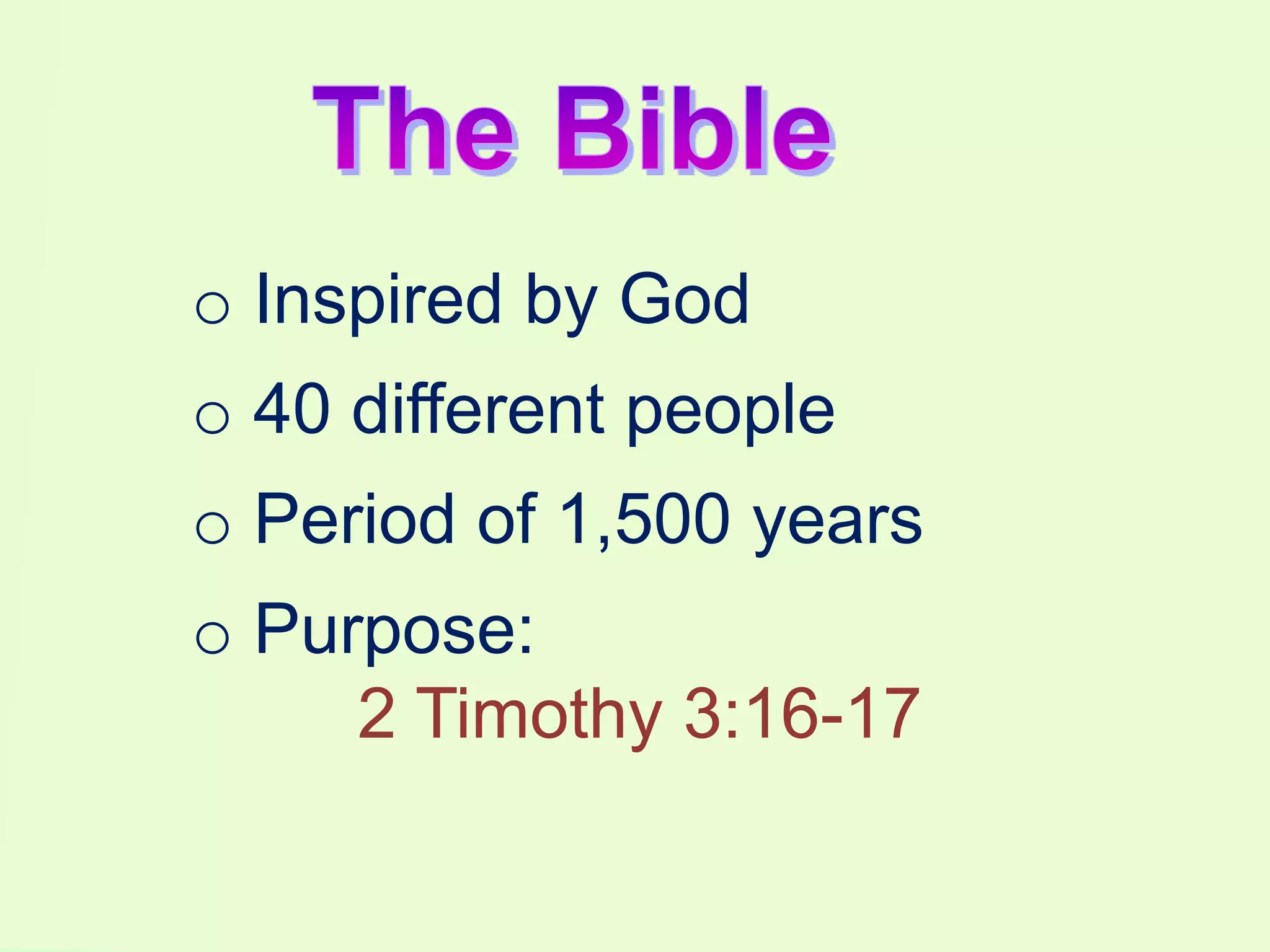 The Bible | PPT