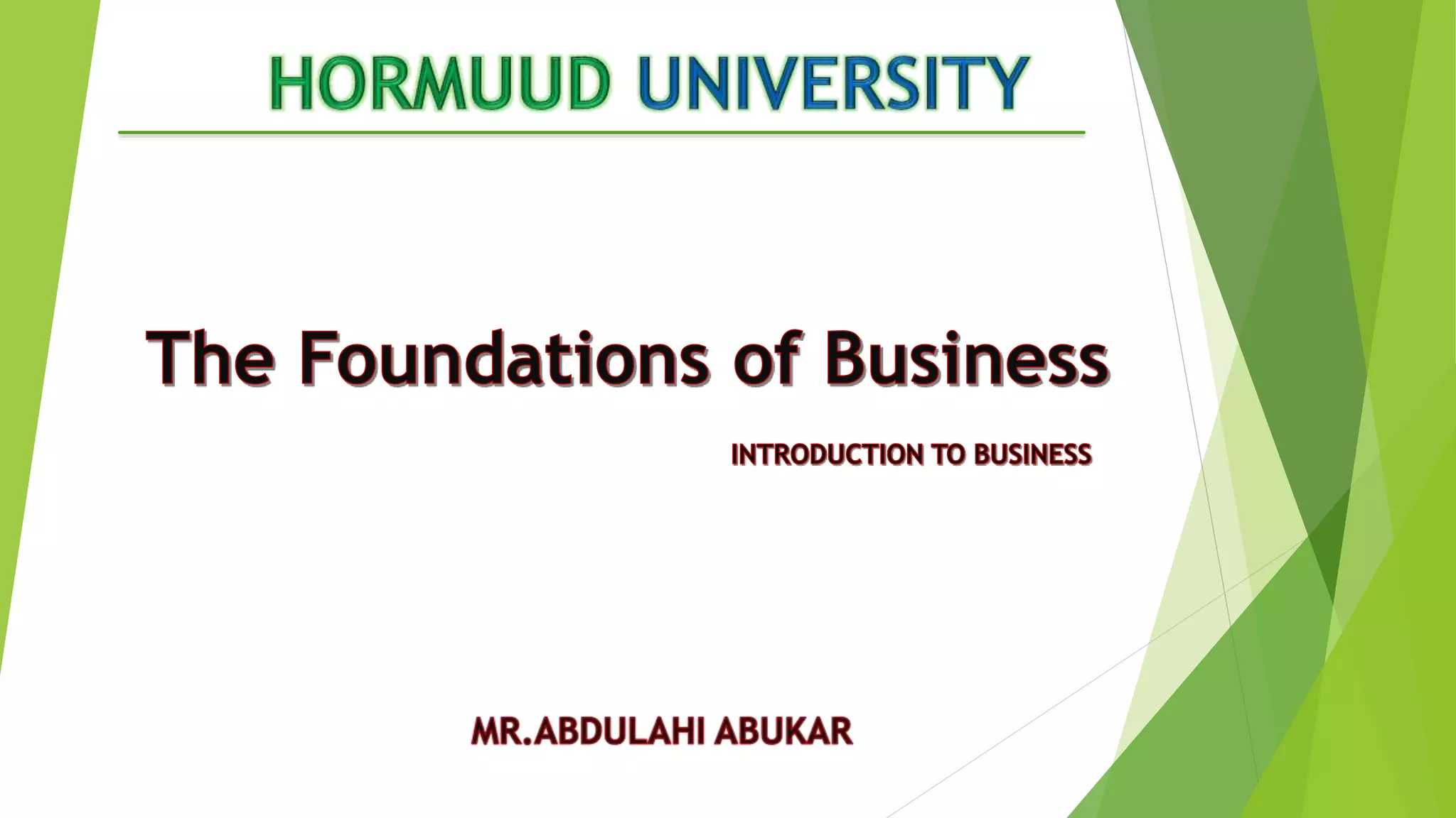 3 the foundations of business | PPTX