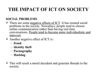 3. the impact of ict on society | PPT