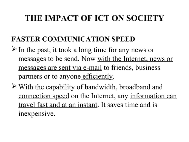 3. the impact of ict on society | PPT