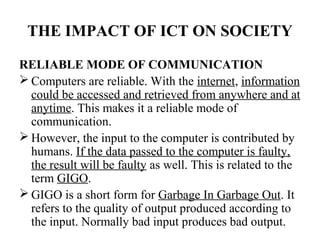 3. the impact of ict on society | PPT