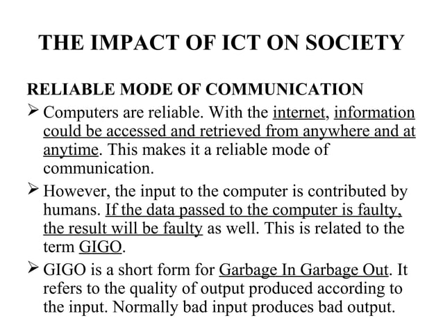 3. the impact of ict on society | PPT