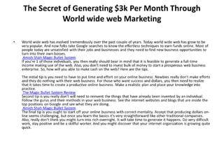 3.the secret of generating $3k per month | PPT