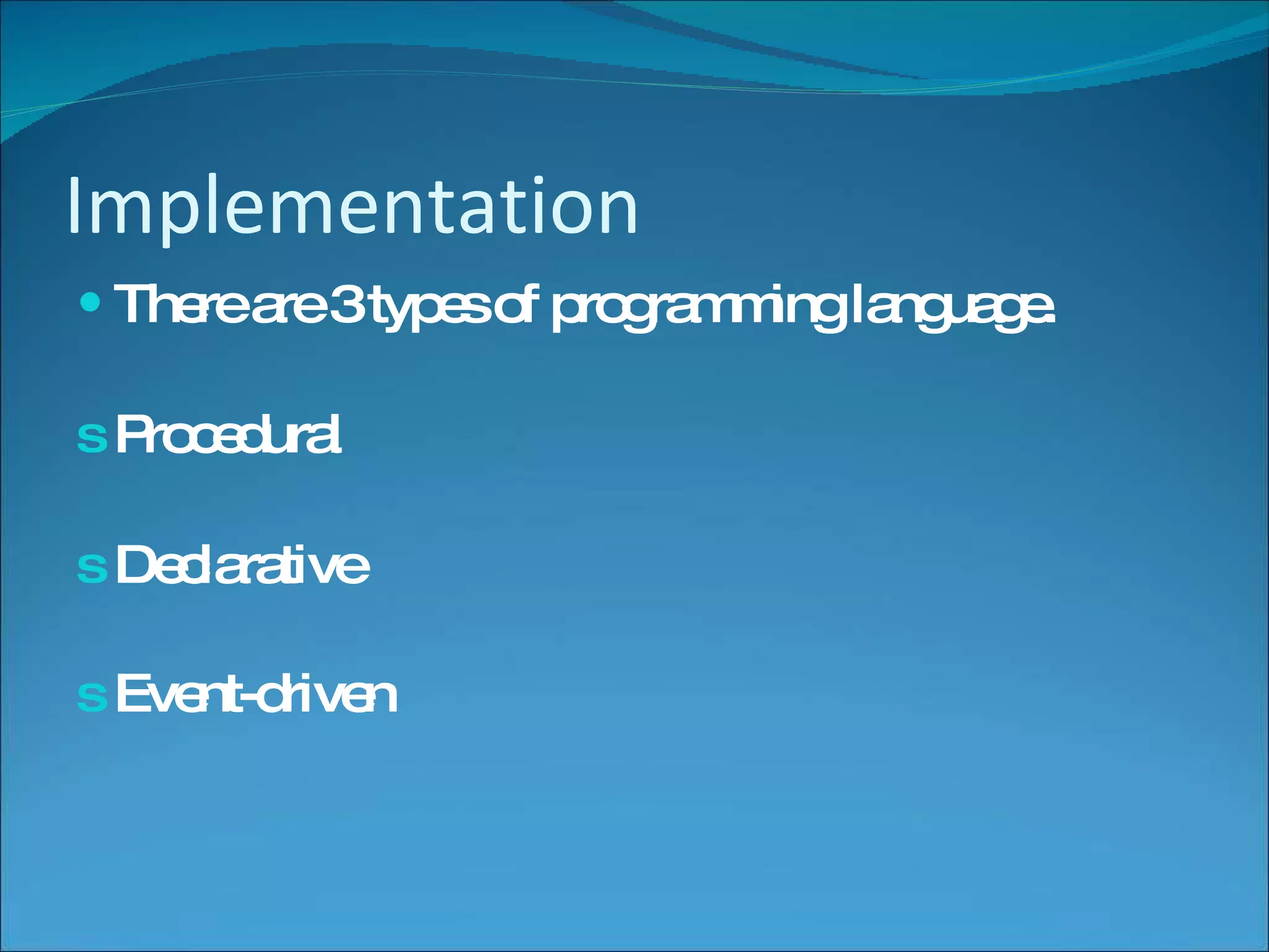3. The Software Development Process - Implementation | PPT