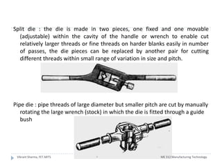 3.thread manufacturing | PPTX