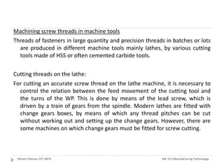 3.thread manufacturing | PPTX
