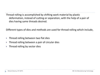3.thread manufacturing | PPTX