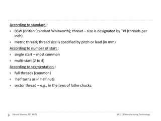 3.thread manufacturing | PPTX