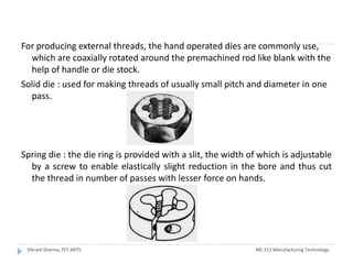 3.thread manufacturing | PPTX