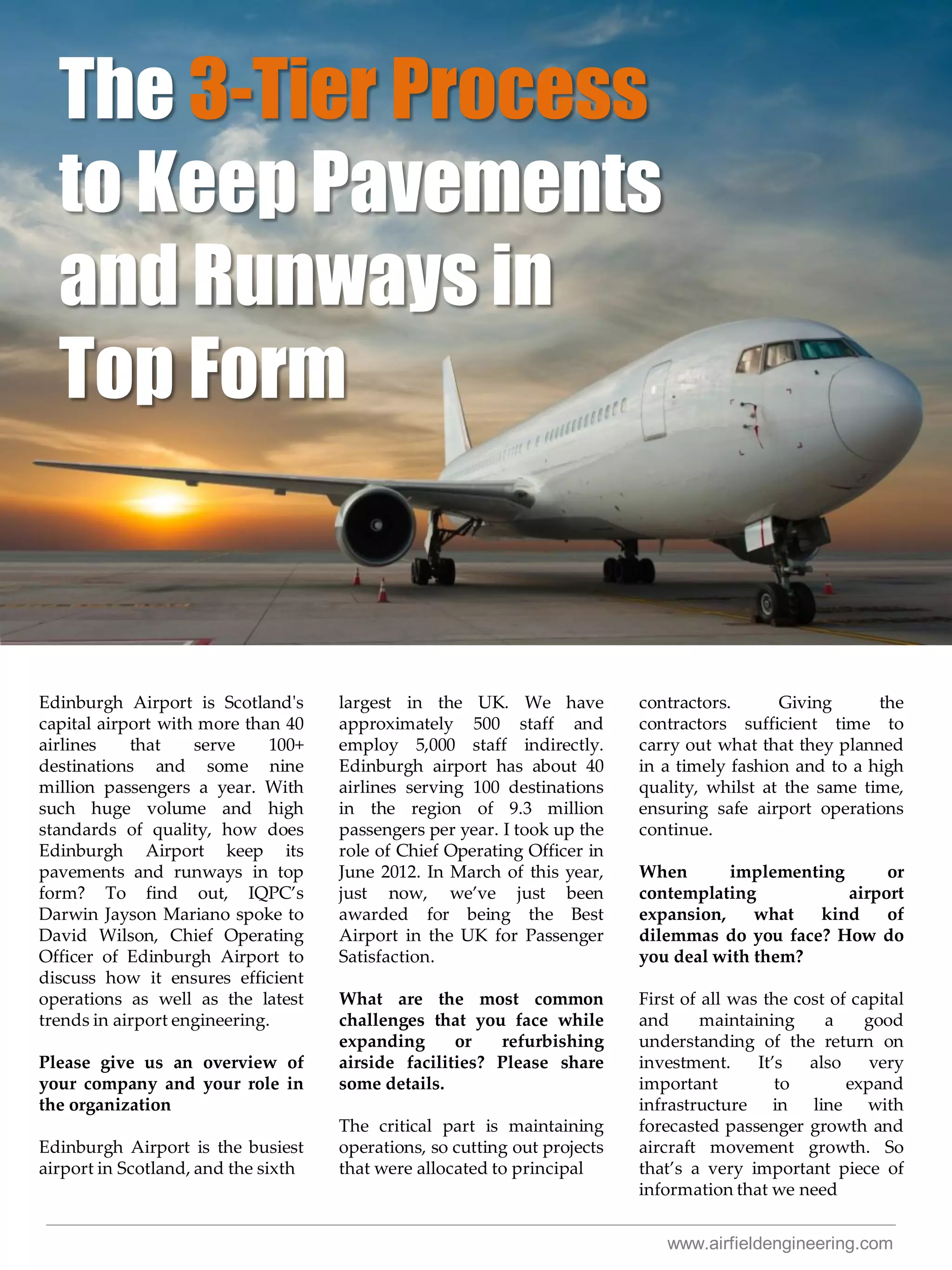 The 3-Tier Process to Keep Pavements and Runways in Top Form | PDF