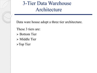 3 tier data warehouse | PPTX