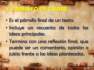 3. Tipos de párrafos | PPTX