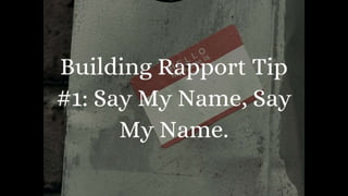 3 Tips to Build Rapport With Anyone | PPTX