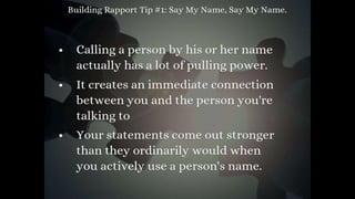 3 Tips to Build Rapport With Anyone | PPTX