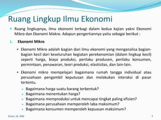 Ilmu Ekonomi dan Permasalahannya | PPT