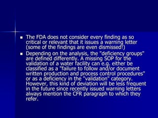 3 top ten fda warning letter findings by the | PPTX