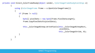 3 track kinect@Bicocca - sdk e camere | PPT