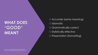 Translation: Basic Skills | PDF