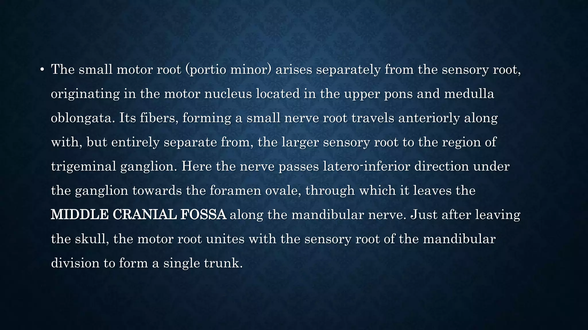 Trigeminal nerve and its course | PPTX