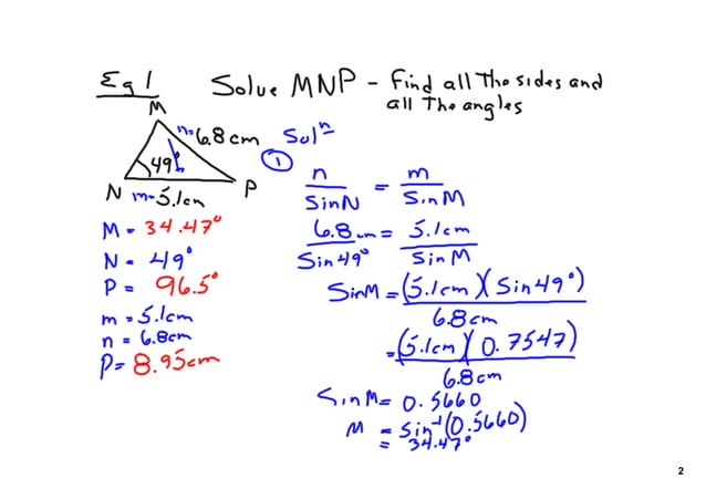 3 trigonometry -sine law | PPT