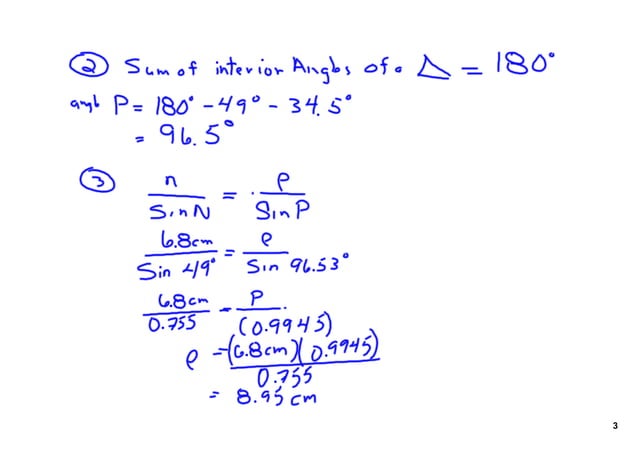 3 trigonometry -sine law | PPT