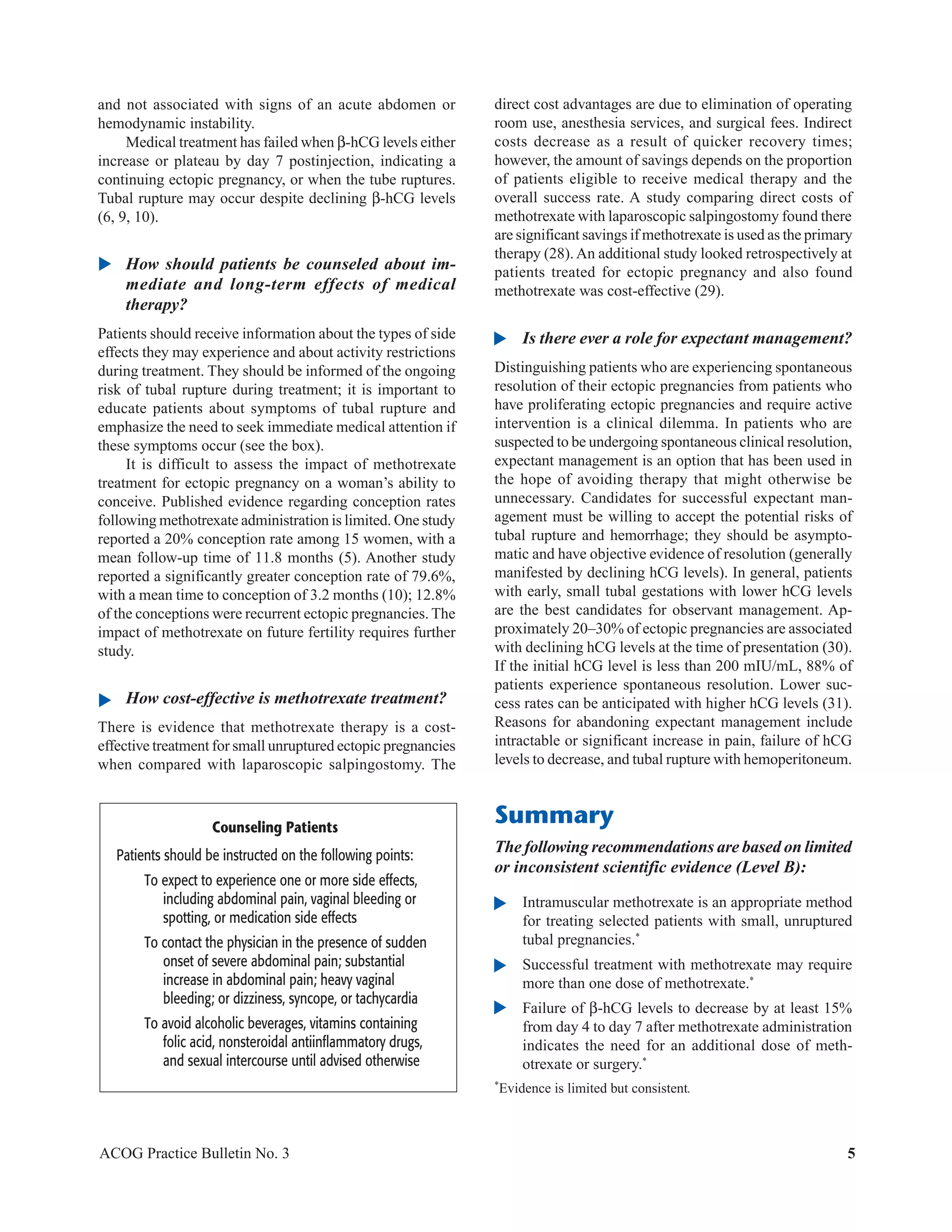 3 tubal pregnancy medical management 1998 | PDF