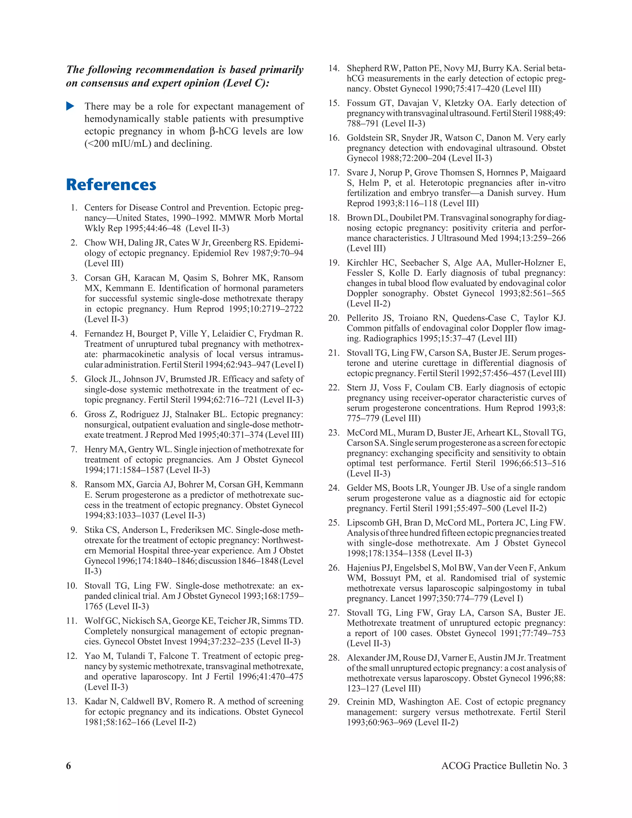 3 tubal pregnancy medical management 1998 | PDF