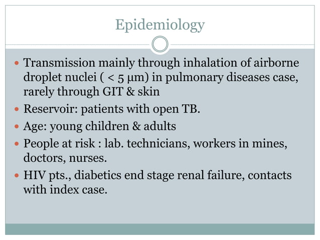 Impact of tuberculosis pathogenesis and management | PPT