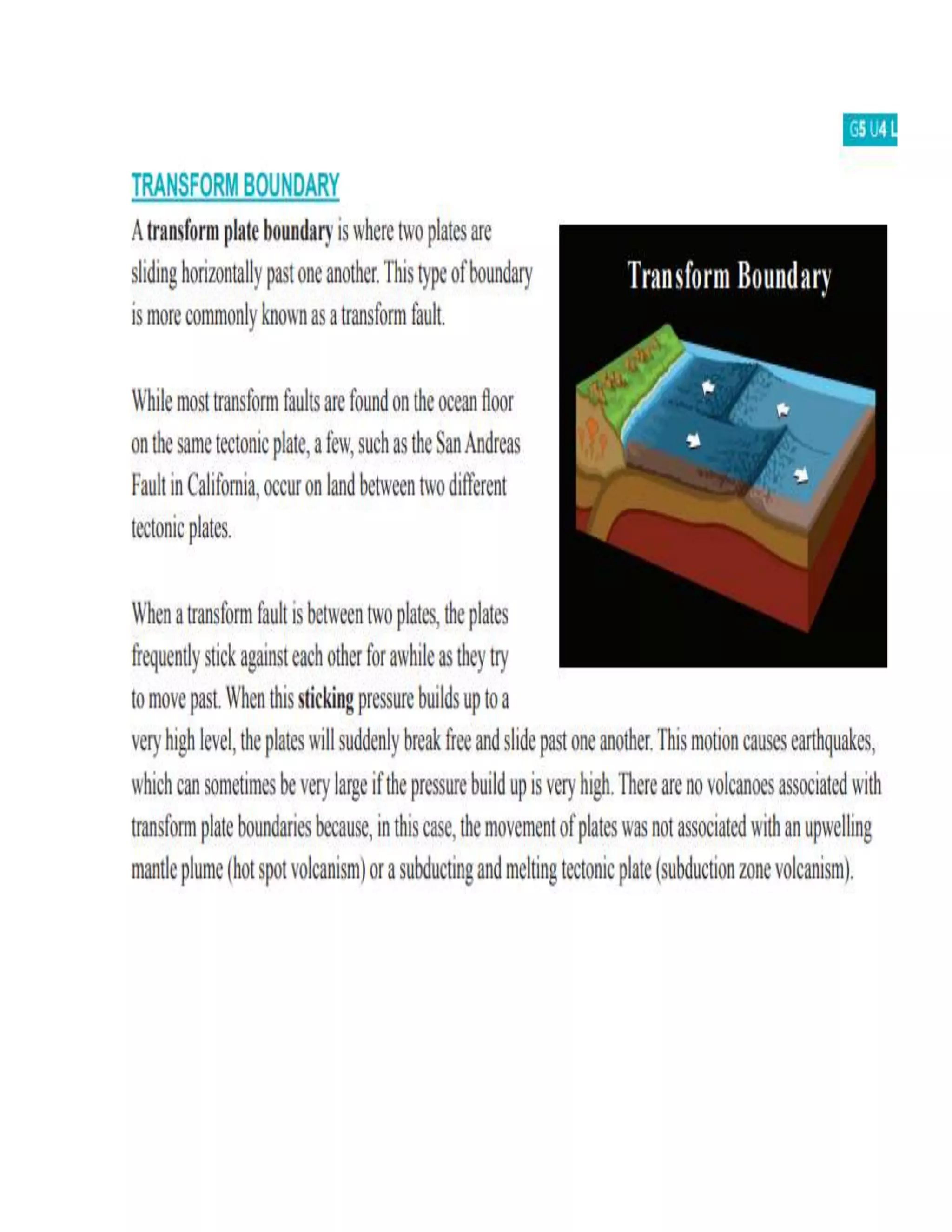Types Of Plate Boundaries Activity Docx