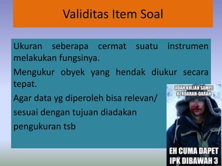 uji instrumen pengumpulan data | PPTX