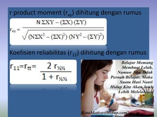 uji instrumen pengumpulan data | PPT