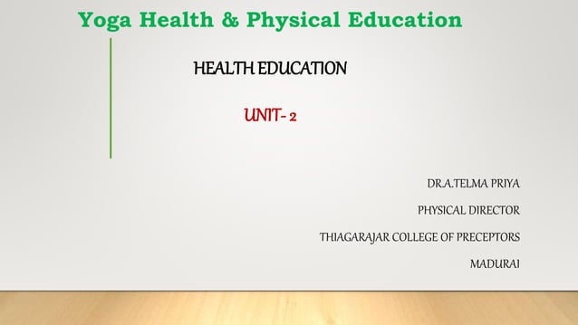 HEALTH EDUCATION | PPT