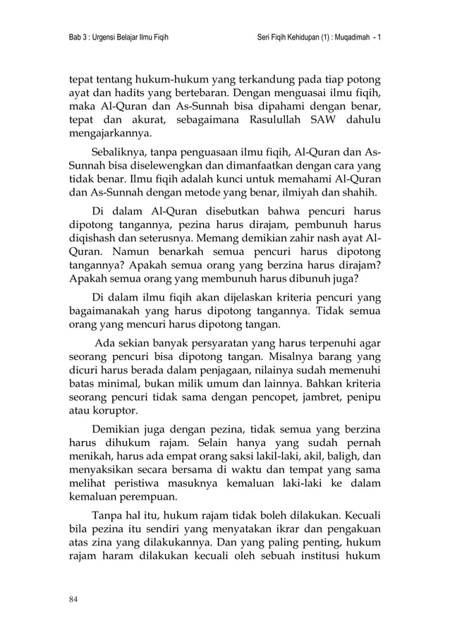 3 urgensi belajar ilmu fiqih | PDF
